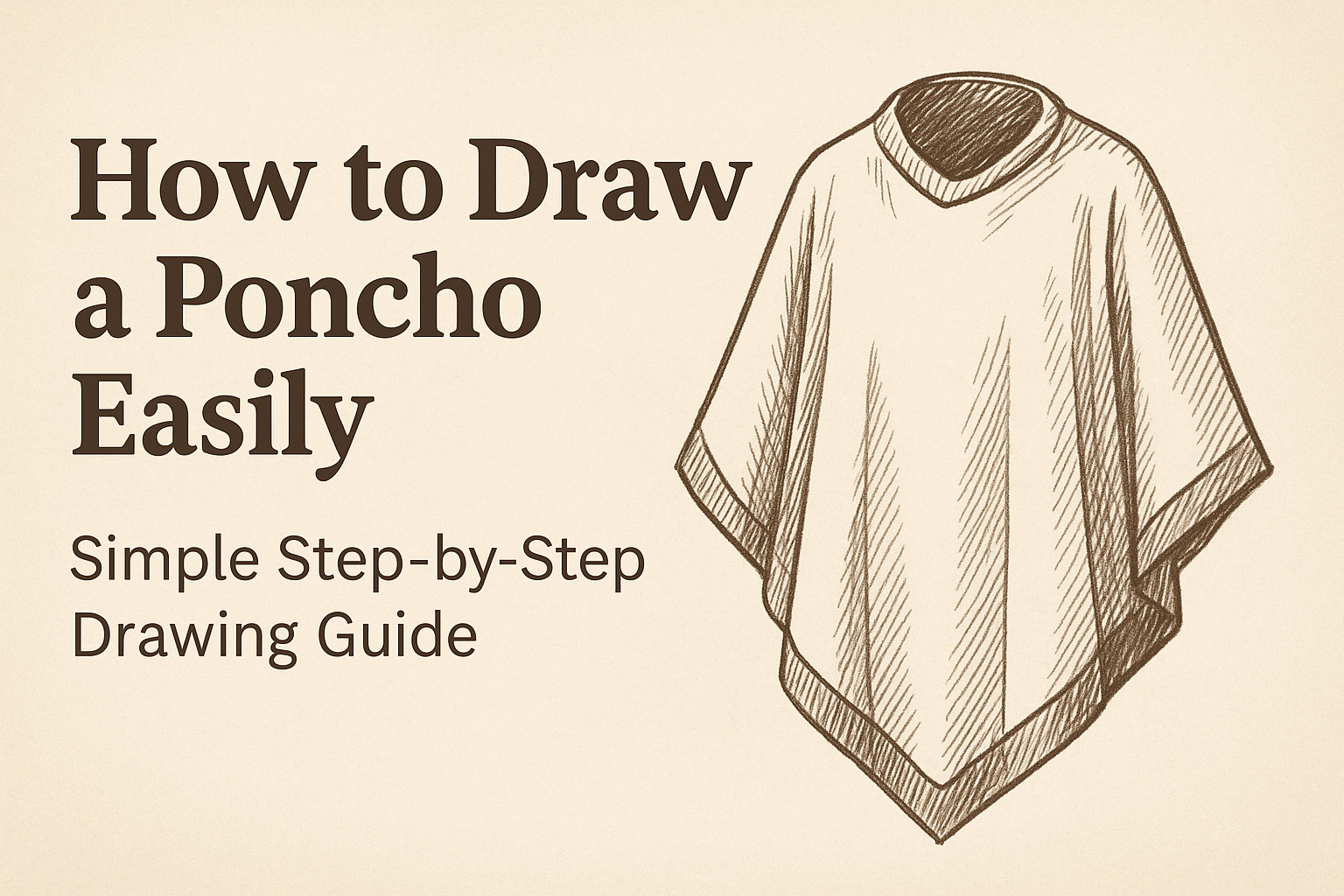 How to Draw a Poncho Easily | Simple Drawing Guide – Ponchori